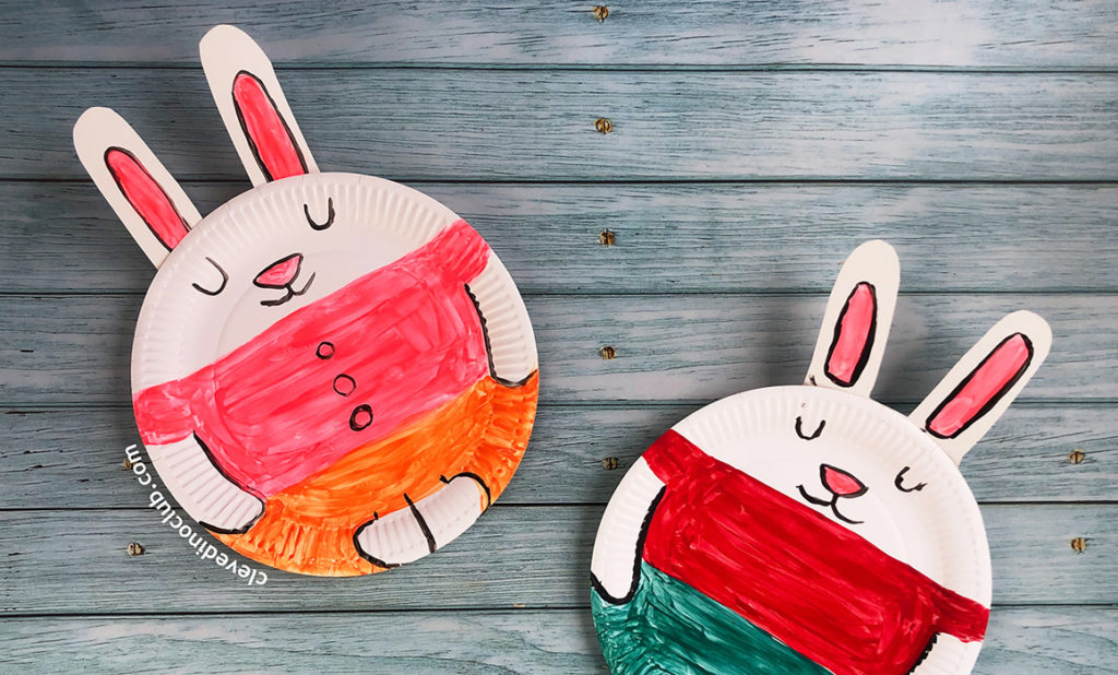 Bunny Paper Plate Craft - Clever Dino Club